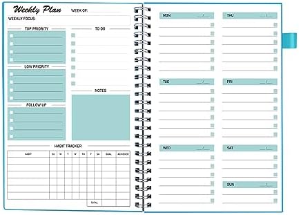 Amazon.com: Weekly Planner to Do List Notebook, 8.3x5.8" 78 Weeks ...