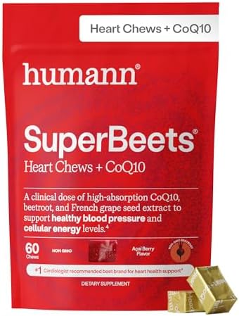 Amazon.com: HumanN SuperBeets Heart Chews + CoQ10-150mg of CoQ10 Plus ...