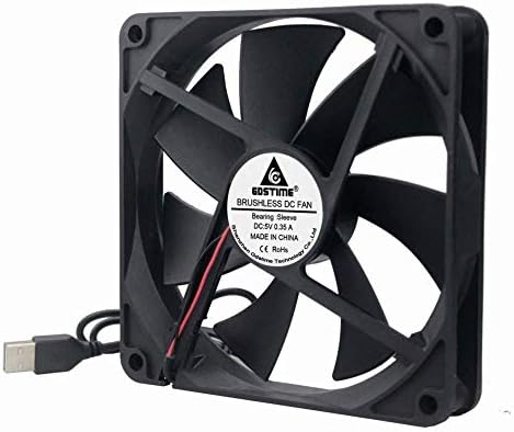 Amazon.com: GDSTIME 5V USB 90mm Fan, 92mm x 92mm x 25mm Brushless DC ...
