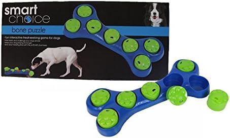 Smart Choice Pet Feeder Bowl Bone Shape Fun Puzzle Treat Slow Feeding ...
