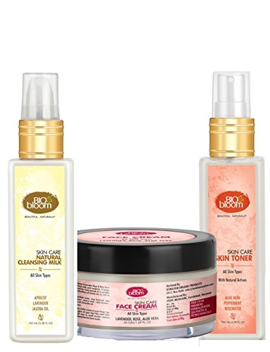 Biobloom CTM Kit - Cleanse, Tone & Moisturize - Cleansing Milk, Skin ...