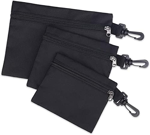 Small Tool Pouch Set - 3 Multi Purpose Storage Pouches with Zipper ...