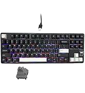 Amazon.com: Womier Retro Wired TKL Mechanical Keyboard with Volume ...