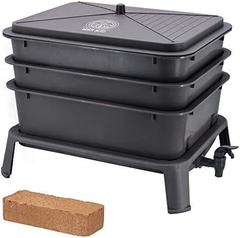 Amazon.com: Worm Nerd WN40 4-Tray Worm Composting Bin Kit with Coco ...