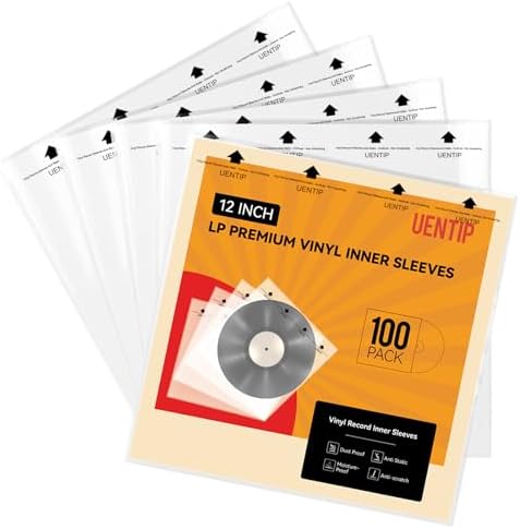 Amazon.com: 100-Pack Vinyl Sleeves Inner -12" Vinyl Record Protective ...