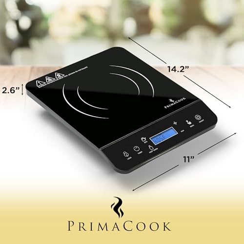 PrimaCook Portable Induction Cooktop - Single Burner Induction Hot ...