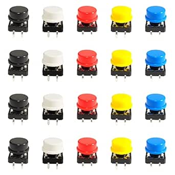 DIYables Push Button with Cap for Arduino, ESP32, ESP8266, Raspberry Pi ...