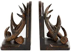 Amazon.com: K&K Interiors 7 Inch Antler Bookend Set : Home & Kitchen