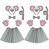 Amazon.com: 2 Sets Mouse Costume Set Mouse Ears Headband Mice Nose Tail ...