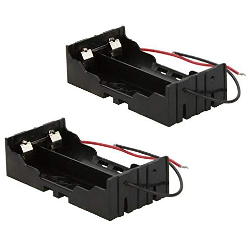 OROOBA® 2 Piece Battery Storage Box case Holder for 2 x 18650 Parallel ...