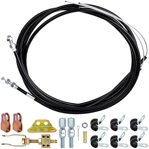 Amazon.com: Universal Adjustable Emergency Brake Cable Kit, Cut-to ...