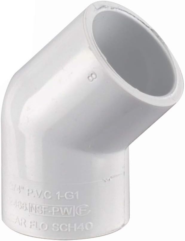 Amazon.com: CIRCOPACK 45 Degree PVC Fittings for Schedule 40 Standard ...