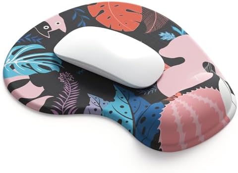 Amazon.com: Office Mousepad with Gel Wrist Support - Ergonomic Gaming Desktop Mouse Pad Wrist ...