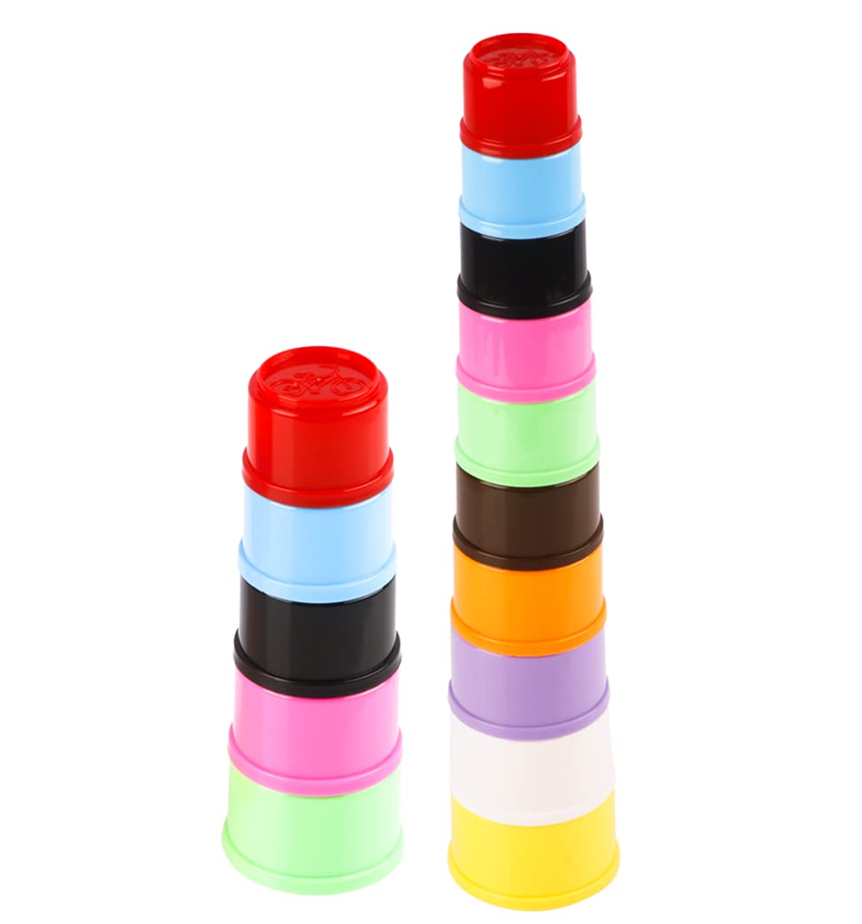 KIDSTHRILL Educational Plastic Build Up Stacking Beakers for Kids Ages ...