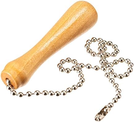 1Pc Light Wood Beaded Pull Chain Extension with Connector Wooden ...