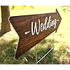 Amazon.com : Wedding Directional Arrow Yard Sign 23.5 x 8.5, Waterproof ...