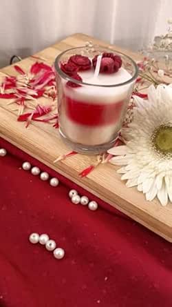 Colorful Flower Topping Candle Pack of 3 (Rose) : Amazon.in: Home & Kitchen