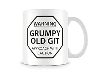 Buy ABCI Warning Grumpy Old Git - Printed Funny Mug - Great Gift/Present Idea by Behind The ...