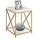 Amazon.com: Convenience Concepts St. Andrews End Table, White / Gold ...