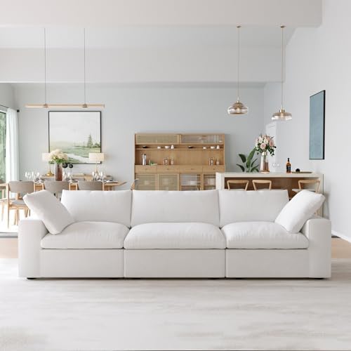 Amazon.com: Fajiani Oversized Sectional Sofa Couch, 163'' Cloud Modular Couch with Ottoman, L ...