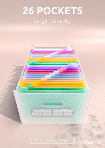 Snapklik.com : ThinkTex 26 Pockets Accordion File Organizer, Upright ...
