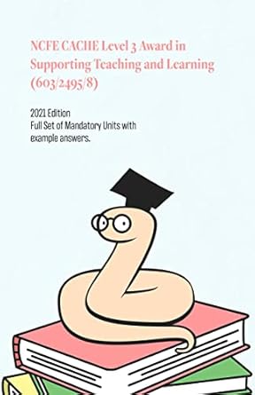 NCFE CACHE Level 3 Award in Supporting Teaching and Learning (603/2495 ...