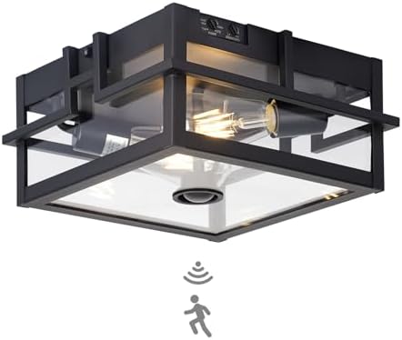 Upgraded Motion Sensor Outdoor Ceiling Light,outdoor flush mount porch ...