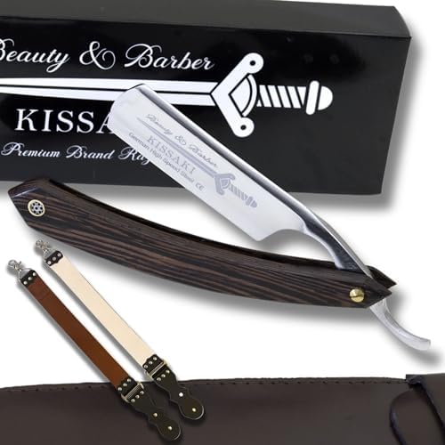Amazon.com: Premium Shave-Ready Straight Razor Kit: German High-Speed ...