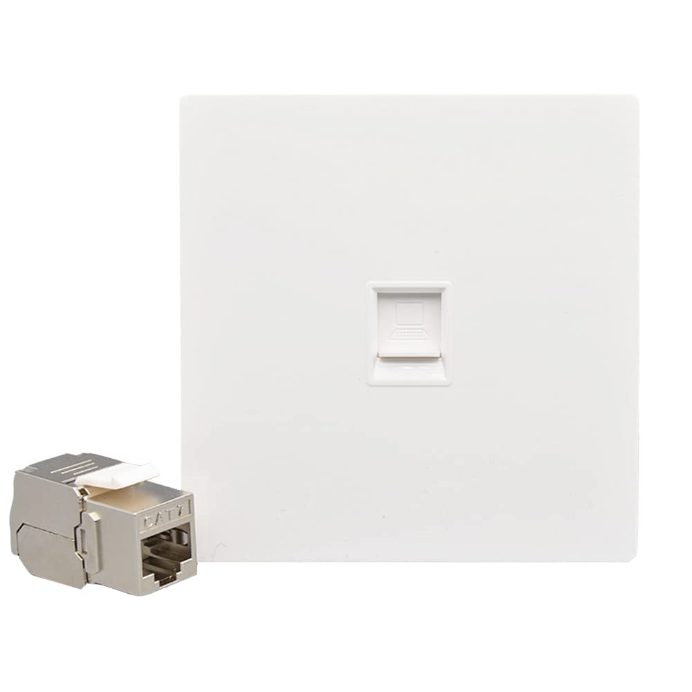 Amazon.com: 1 Port CAT8 CAT7 RJ45 86 Type Wall Panel Network Plug ...