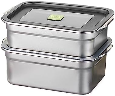 Amazon.com: HOMEARRAY Stainless Steel Food Storage Containers | Leak ...