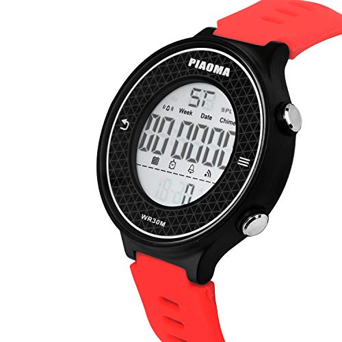 Buy Piaoma Digital Black Dial Men's Watch-9074Red at Amazon.in
