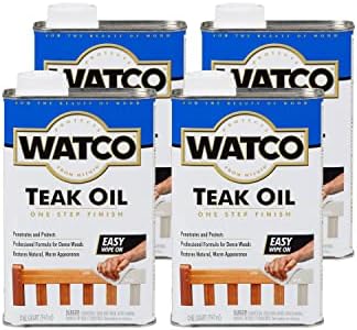 Amazon.com: RUST-OLEUM, Quart Watco A67141 Teak Oil Finish, Clear, 32 ...