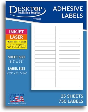 Amazon.com : Premium Label Supply White File Folder Labels – 3.4375" x ...