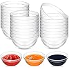 Amazon.com | Teenyyou 30 Pcs 3.5'' 4 oz Small Clear Plastic Bowls Mini ...