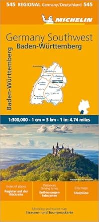 Michelin Map Germany: Southwest Map 545 (Maps/Regional (Michelin ...