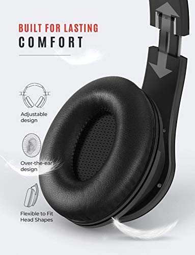 Mpow 059 Bluetooth Headphones Over Ear, Hifi Stereo Wireless Headset, Built-in Microphone, Soft ...