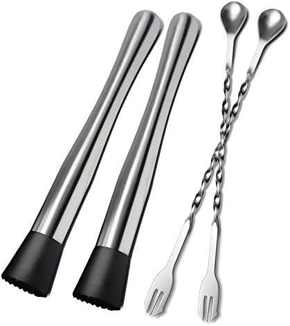Amazon.com: NATURELAND Stainless Steel Cocktail Muddler and Mixing ...