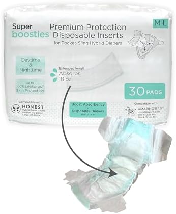 Amazon.com: Medium Adult Diaper Booster Pad Liner - Inserts with ...