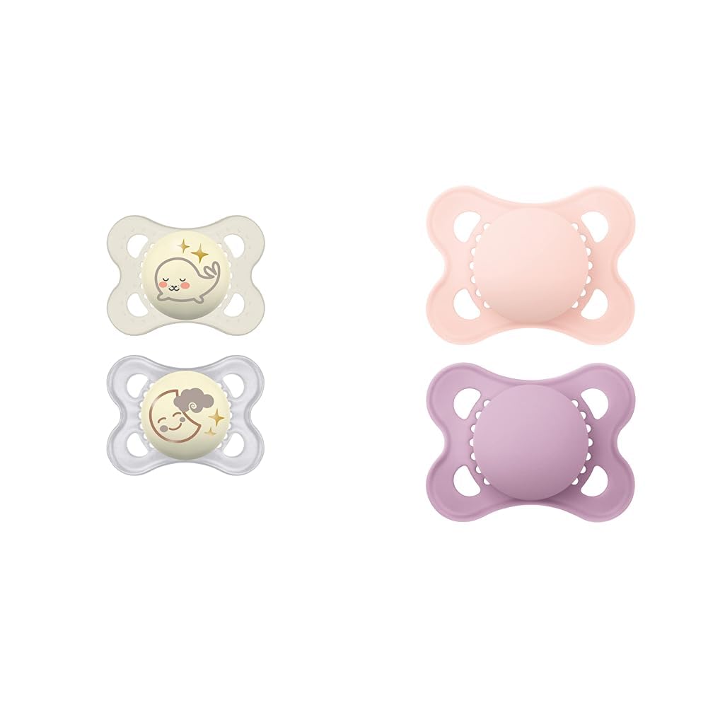 Amazon.com : MAM Night Pacifiers (2 Pacifiers & Sterilizing Box), MAM ...