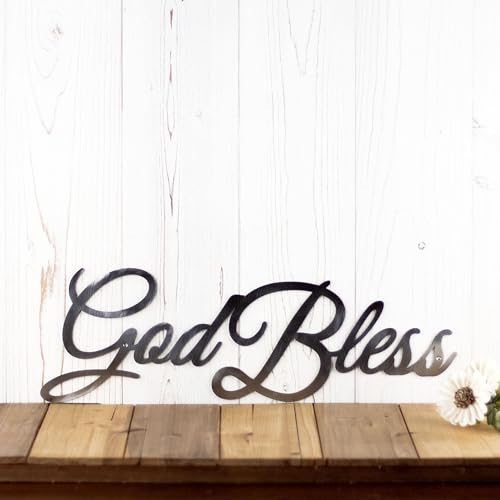 Amazon.com: God Bless Sign, Christian Metal Wall Decor, Farmhouse Metal ...