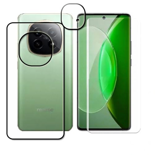 BOREK Front & Back & lens Tempered Glass Screen Protector Compatible ...