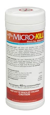 Amazon.com: Medline Micro Kill + Disinfectant Wipes, Germicidal, 7X10 ...