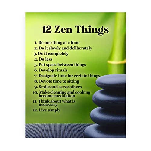 Amazon.com: 12 Zen Things - Spiritual Inspirational Quotes Wall Art ...