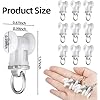 Amazon.com: Barydat Curtain Track Roller Hooks Rail Pulleys Runners ...