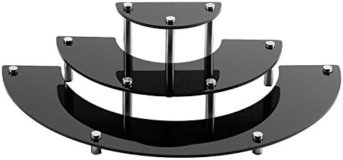 Amazon.com | MyGift 3 Tier Cupcake Stand, Black Acrylic Semicircle ...