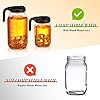 Amazon.com: Dandat 5 Pcs Wide Mouth Mason Jar Pour Lids with Handle ...