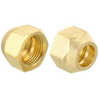 JR 1/4" Brass Flare Nut – Heavy-Duty, Corrosion-Resistant Fitting,AC ...