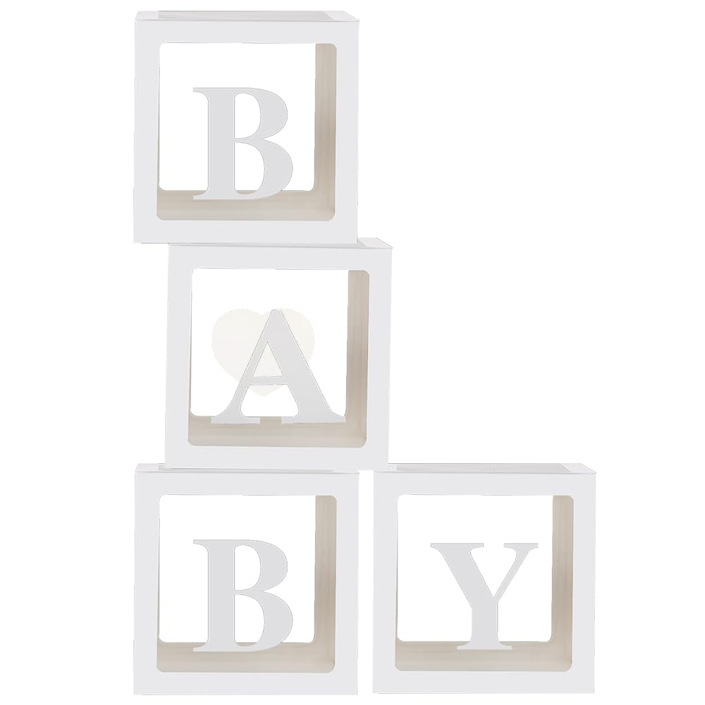 Amazon.com: Baby Boxes with Letters for Baby Shower- Baby Balloon Boxes ...