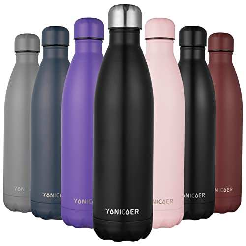 Insulated Water Bottle,YONICOER 25Oz Double Walled Stainless Steel ...