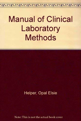 Manual of Clinical Laboratory Methods: 9780398030575: Medicine & Health ...